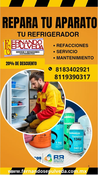 Refacciones de Refrigerador Mabe 2 puertas – Fernando Sepúlveda